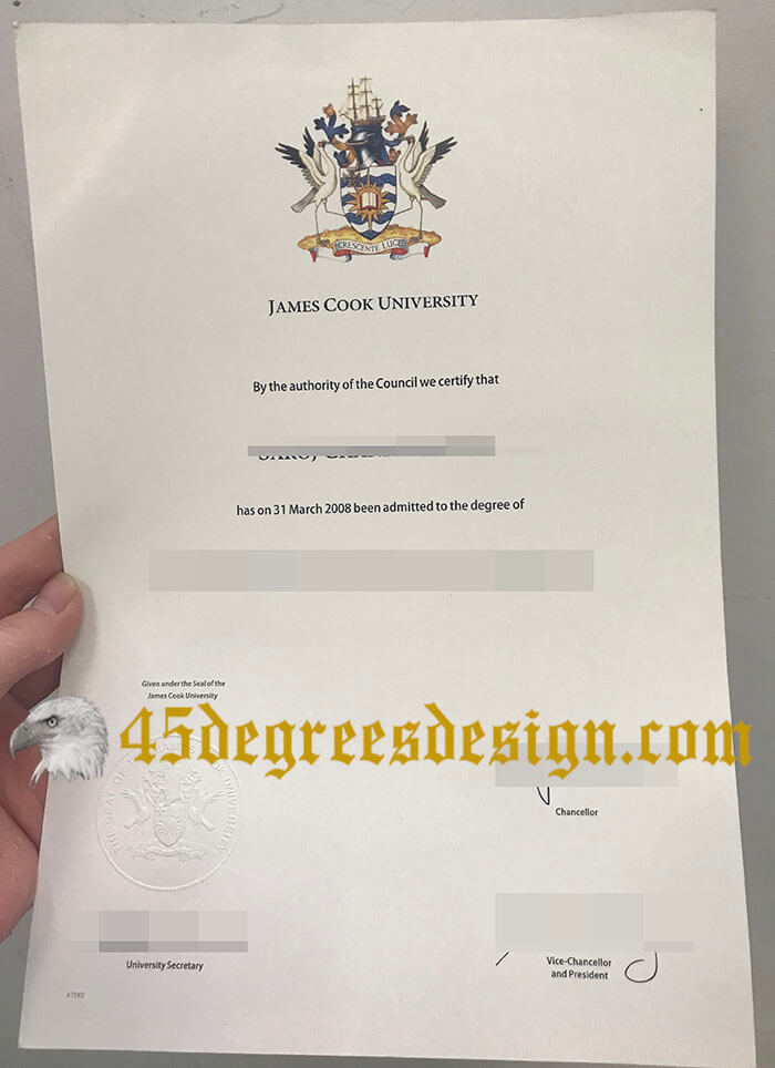The fake James Cook University diploma from Australia for sale here