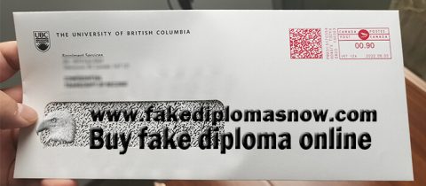 Realistic University of British Columbia Transcript Envelope