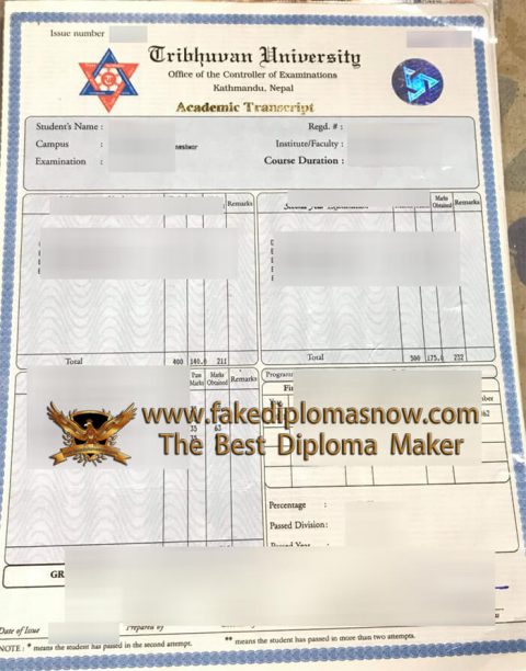How much to purchase a fake Tribhuvan University transcrip?