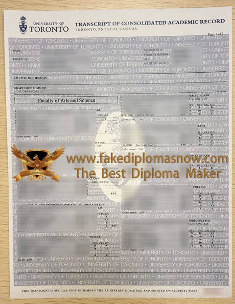 Can I get fake University of Toronto transcript and student card?