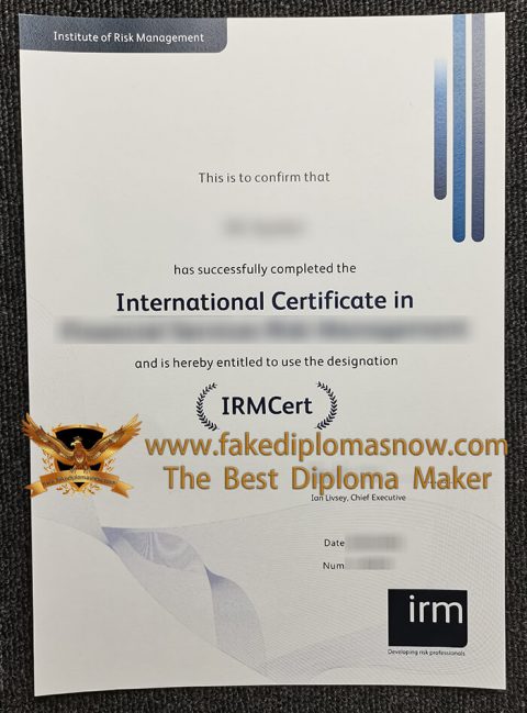 Order a realistic IRM certificate, buy a fake Institute of Risk ...
