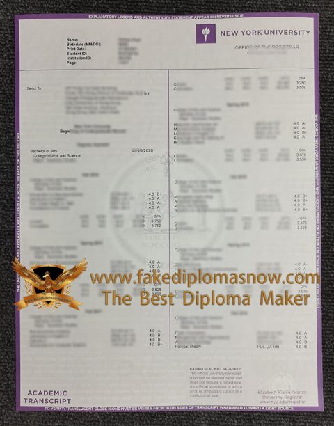 Buy a fake NYU transcript from the USA