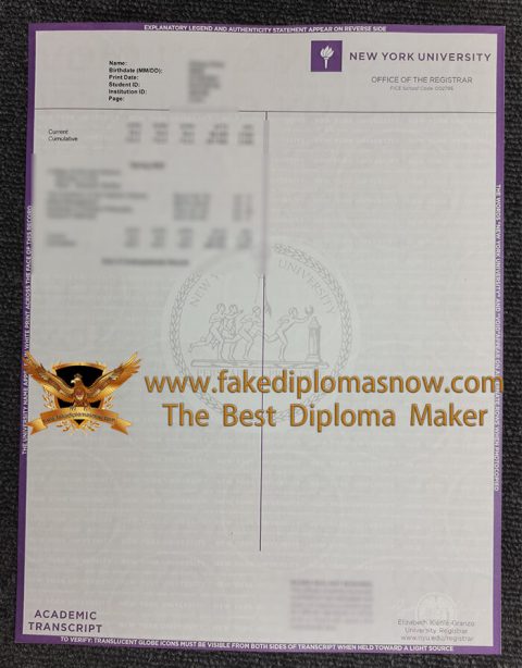 Buy a fake NYU transcript from the USA