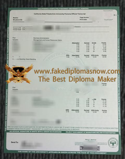 Purchase a CPP/Cal Poly Pomona diploma with transcript fast