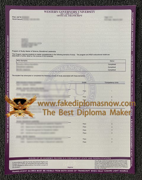 WGU master diploma, Buy a fake Western Governors University diploma online