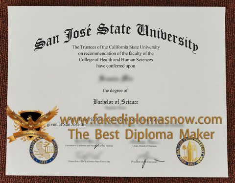 Fake SJSU diploma, Buy a San José State University degree certificate ...