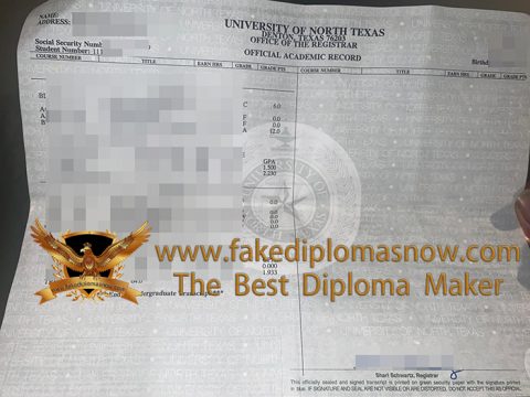 Order a fake University of North Texas diploma
