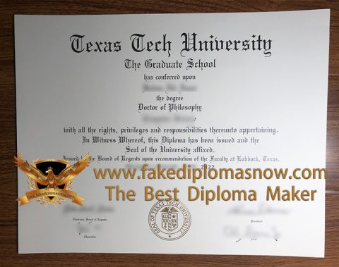 How to Copy a Texas Tech University Ph.D. Degree?
