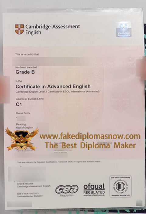 How to buy a fake Cambridge Advanced English Certificate, C1 Advanced ...