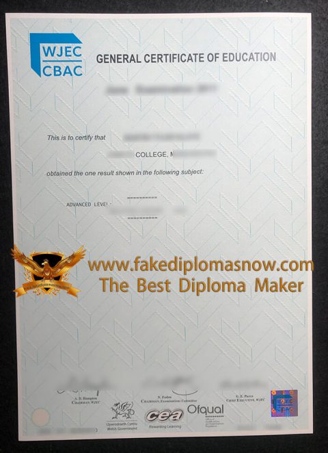 Purchase a fake WJEC CBAC GCE A Level certificate online - Purchase ...