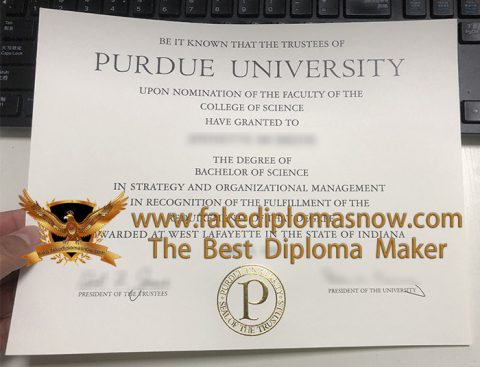 Purdue University Bachelor of Science Diploma dating back to 1991