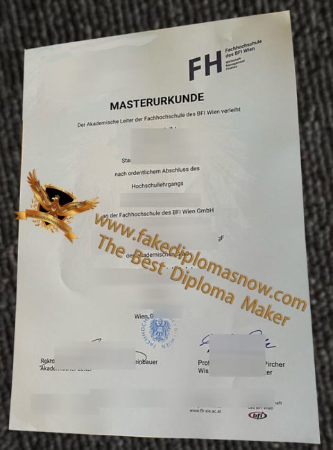 Can I buy a fake Fachhochschule des BFI Wien Urkunde online?