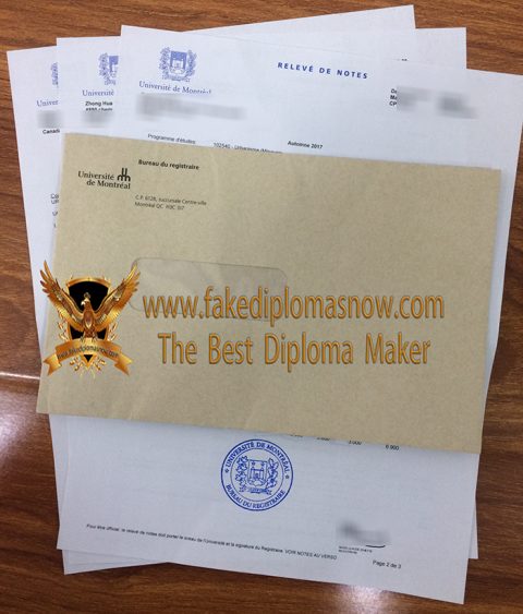 How to copy Université de Montréal transcript and envelope?