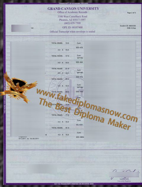 Creative Techniques For You To Make Fake Grand Canyon University transcript