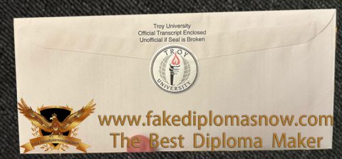 How to 100% copy Troy University transcript envelope？