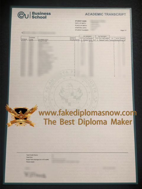 Can I buy a fake EU Business School diploma with transcript online?