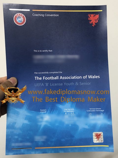 Can I get a fake Football Association of Welsh UEFA B License?