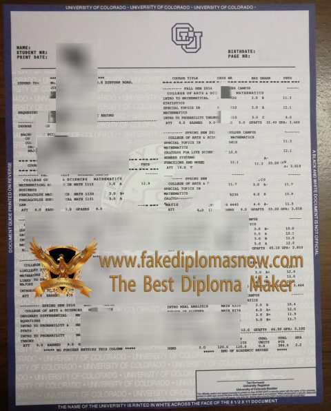 How to buy a fake University of Colorado transcript?