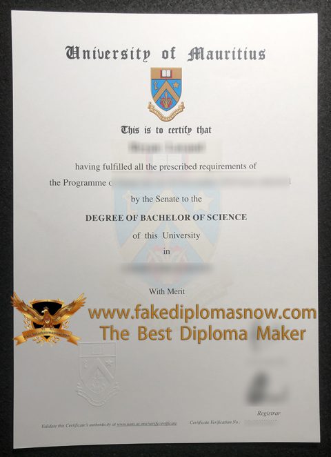 How much does it cost to buy University of Mauritius diploma?