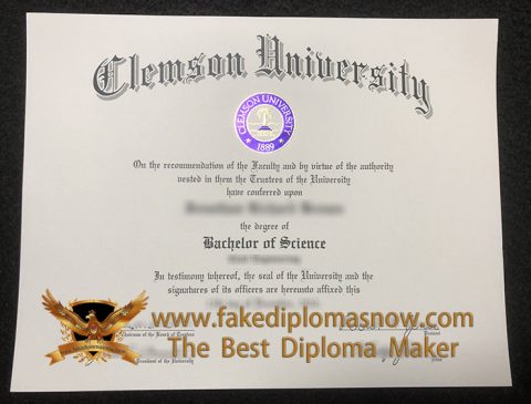 Print Clemson University diploma and transcript