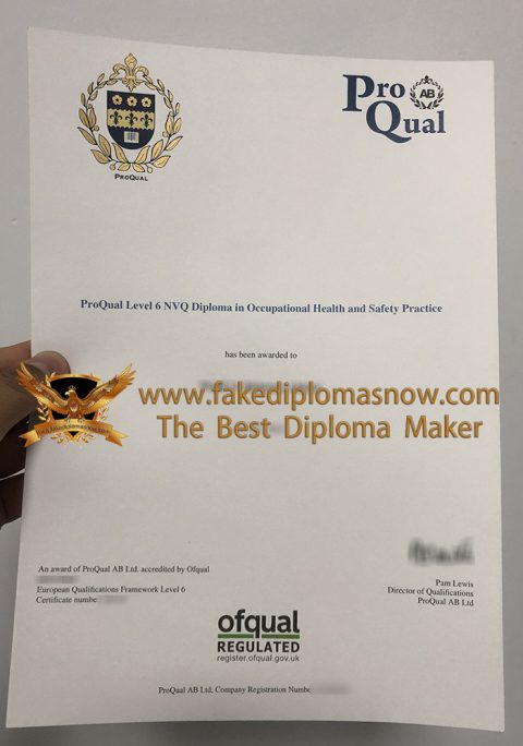 Order a ProQual Level 6 NVQ diploma in Occupational Health and Safety