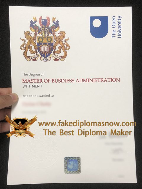 Buy The Open University MBA degree in UK, Order a fake diploma