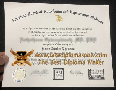 Buy an A4M certificate, American Academy of Anti-Aging Medicine certificate