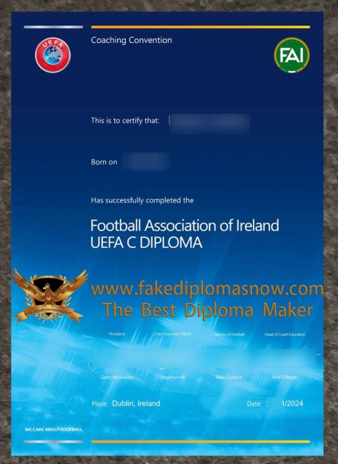 Where can I order a UEFA coaching licences certificate?