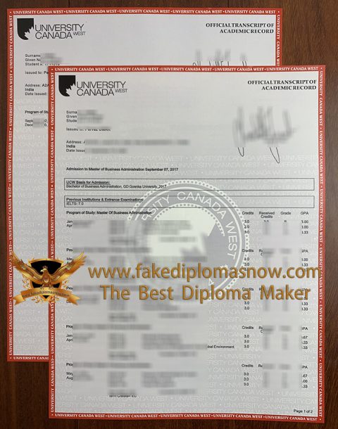 How to purchase a University Canada West (UCW) transcript?