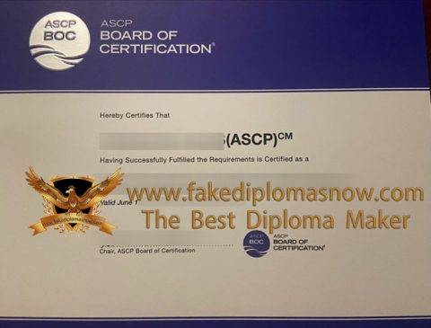 Get an ASCP certificate, Make an ASCP Board of Certification