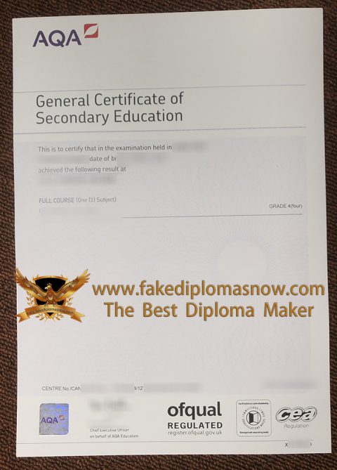 2023 AQA GCSE Certificate ordre, Buy a certificate in UK