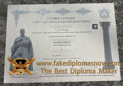 Order a Università degli Studi Niccolò Cusano Laurea online